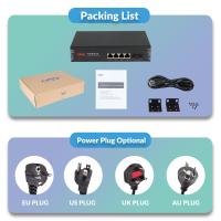 China 6-port Gigabit Easy Managed PoE Switch with SFP Fiber Ports and 30W Power per Port for sale
