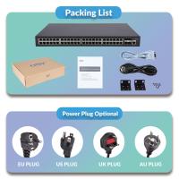 China 48 Port PoE L3 Managed Switch with 10G Uplink for High-Density Power Supply for sale