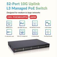China 48 Port PoE L3 Managed Switch with 10G Uplink for High-Density Power Supply for sale