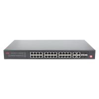 China 28-port Gigabit Easy Managed PoE Switch with 30W per Port and SFP Fiber Uplink for sale