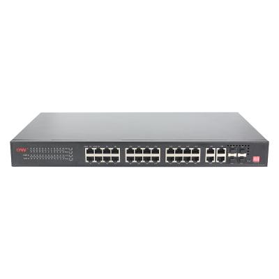 China 28-port Gigabit Easy Managed PoE Switch with 30W per Port and SFP Fiber Uplink for sale