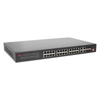 China 28-port Gigabit Easy Managed PoE Switch with 30W per Port and SFP Fiber Uplink for sale