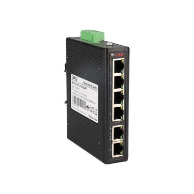 China 6-port Gigabit Industrial PoE Switch with 30W per Port and DIN Rail Mountable for sale