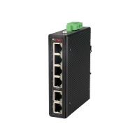 China 6-port Gigabit Industrial PoE Switch with 30W per Port and DIN Rail Mountable for sale