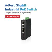 China 6-port Gigabit Industrial PoE Switch with 30W per Port and Unmanaged Operation for sale