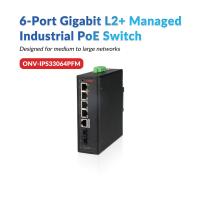 China 6-port Gigabit L2+ Managed Industrial PoE Switch with IEEE 802.3af/at Support for sale