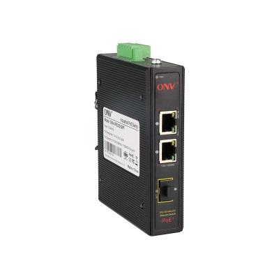 China 3-port Gigabit Industrial PoE Switch with 30W per Port and Smart Power Supply for sale
