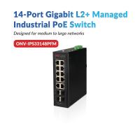 China 14-port Gigabit L2+ Managed Industrial PoE Switch with 8 PoE Ports, 52Gbps Switching Capacity, and -40~+80°C Operating Temperature for sale