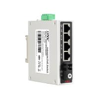 China 4-Port 10/100M Industrial PoE Switch with IEEE 802.3af/at Support and DIN Rail Mounting for sale