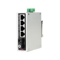 China 4-Port 10/100M Industrial PoE Switch with IEEE 802.3af/at Support and DIN Rail Mounting for sale