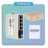 China 4-Port 10/100M Industrial PoE Switch with IEEE 802.3af/at Support and DIN Rail Mounting for sale