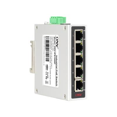China 5-port 10/100M Industrial PoE Switch with 30W PoE Power per Port for Reliable Networking for sale