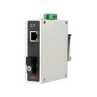 China 2-port 10/100M Industrial PoE Switch with SC Fiber Port and IEEE 802.3af/at Support DIN Rail Mountable for sale