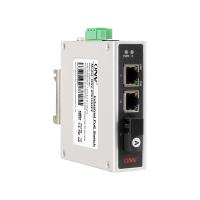 China 3-Port Industrial PoE Switch with 10/100M RJ45 and SC Fiber Port IEEE 802.3af/at PoE Standard DIN Rail Mountable for sale