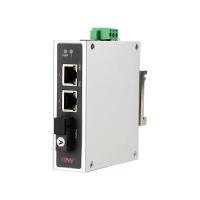 China 3-Port Industrial PoE Switch with 10/100M RJ45 and SC Fiber Port IEEE 802.3af/at PoE Standard DIN Rail Mountable for sale