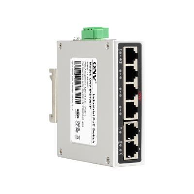 China 6-port Industrial PoE Switch with 30W per port IEEE 802.3af/at and DIN Rail mountable for sale