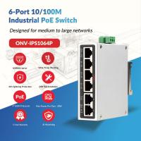 China 6-port Industrial PoE Switch with 30W per port IEEE 802.3af/at and DIN Rail mountable for sale