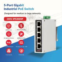 China 5-port Gigabit Industrial PoE Switch with IEEE 802.3af/at and 30W per Port for sale