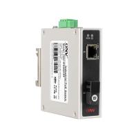 China 2-Port Gigabit Industrial PoE Switch with 30W PoE Power 1.25G SC Fiber Port and DIN Rail Mountable for sale