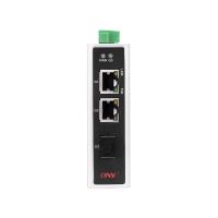 China 3-Port Gigabit Industrial PoE Switch with 30W PoE Power SFP Fiber Port and DIN Rail Mountable for sale
