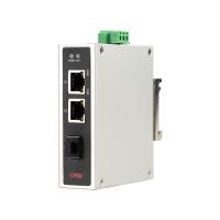 China 3-Port Gigabit Industrial PoE Switch with 30W PoE Power SFP Fiber Port and DIN Rail Mountable for sale
