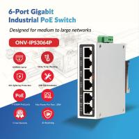 China 6-port Gigabit Industrial PoE Switch with IEEE 802.3af/at PoE Standard and 30W per Port for sale