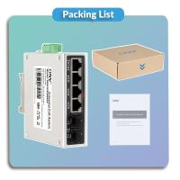 China 6-port Gigabit Industrial PoE Switch with 4*10/100/1000Base-T PoE Ports and 2*1000Base-X Uplink SFP Fiber Ports, 30W per Port for sale