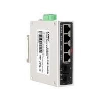 China 6-port Gigabit Industrial PoE Switch with 4*10/100/1000Base-T PoE Ports and 2*1000Base-X Uplink SFP Fiber Ports, 30W per Port for sale