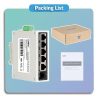 China 6-Port Gigabit Industrial PoE Switch with 30W PoE Power, SFP Fiber Port, and DIN Rail Mountable for sale