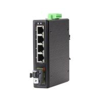 China 4*10/100M RJ45 Ports Industrial PoE Switch with IEEE 802.3af/at PoE Standard and DIN Rail Mountable for sale