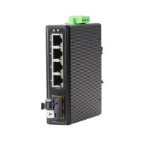 China Industrial BT PoE Switch with 90W PoE Output 4*10/100M RJ45 Ports and 155M SC Fiber Port for sale