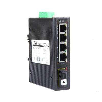 China Industrial BT PoE Switch with 90W PoE Output 4*10/100M RJ45 Ports and 155M SC Fiber Port for sale