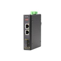 China 3-Port Industrial PoE Switch with 30W PoE Power 155M SC Fiber Port and DIN Rail Mountable for sale