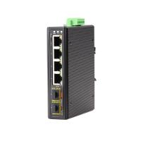 China 6-port Industrial PoE Switch with 4*10/100M RJ45 Ports and 2*155M SFP Fiber Ports Supporting 30W per Port PoE for sale