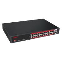 China 27-Port Gigabit Uplink Unmanaged PoE Switch with 24V Non-Standard PoE+ and 250m Extended Range for sale