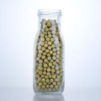 China Glass Collar Stopper Cap 250ml 330ml Empty Round Bottle for Juice Tea Coffee Beverage for sale