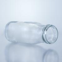 China Glass Collar Stopper Cap 250ml 330ml Empty Round Bottle for Juice Tea Coffee Beverage for sale