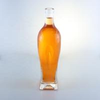China 750ml Brandy or Whisky Glass Bottle Packaging with Unique Design and Acid Etch Surface for sale