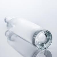 China Unique Glass Collar Material Long Neck Spirit Bottle for Whisky Vodka Tequila Gin Rum for sale