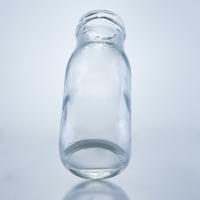 China Glass Collar Stopper Cap 250ml 330ml Empty Round Bottle for Juice Tea Coffee Beverage for sale