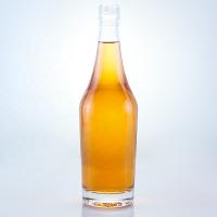 China 750ml Brandy or Whisky Glass Bottle Packaging with Unique Design and Acid Etch Surface for sale
