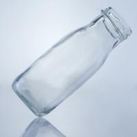 China Glass Collar Stopper Cap 250ml 330ml Empty Round Bottle for Juice Tea Coffee Beverage for sale