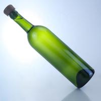 China 700ml Antique Green Glass Bottle for Spirits Rum Gin Oil and Beer Base Material Glass for sale