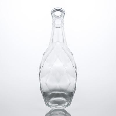 China Unique Cork-Capped Super Flint Glass Bottle for Whisky Vodka Tequila Gin Rum for sale