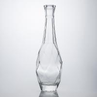 China Unique Cork-Capped Super Flint Glass Bottle for Whisky Vodka Tequila Gin Rum for sale