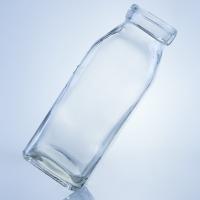 China Clear or Customized 280ml 350ml 500ml Square Glass Juice Bottle with Customized Logo for sale