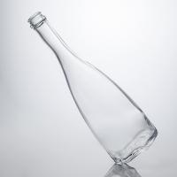 China Glass Cork Sealed Super Flint Spear Spirit Bottle for Whisky Vodka Tequila Gin Rum for sale