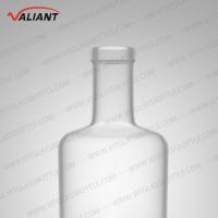 China Beer Gin Rum High Flint Glass Bottle Customized Screen Printing with Cork Top for sale