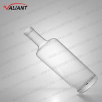China Beer Gin Rum High Flint Glass Bottle Customized Screen Printing with Cork Top for sale