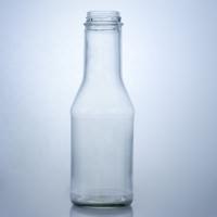 China Clear Flint Glass Bottle for Milk Juice Salad Chili Sauce Ketchup 300ml 500ml 700ml for sale